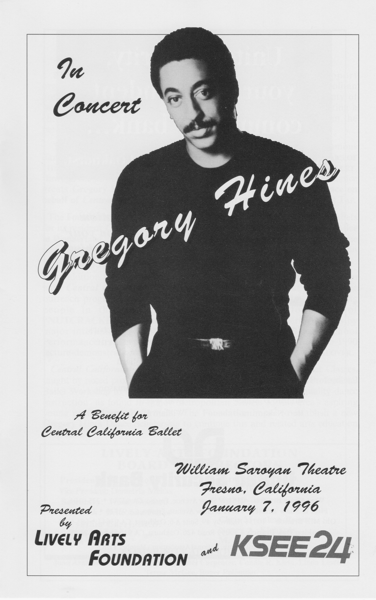 GREGORY HINES in Concert - Lively Arts Foundation